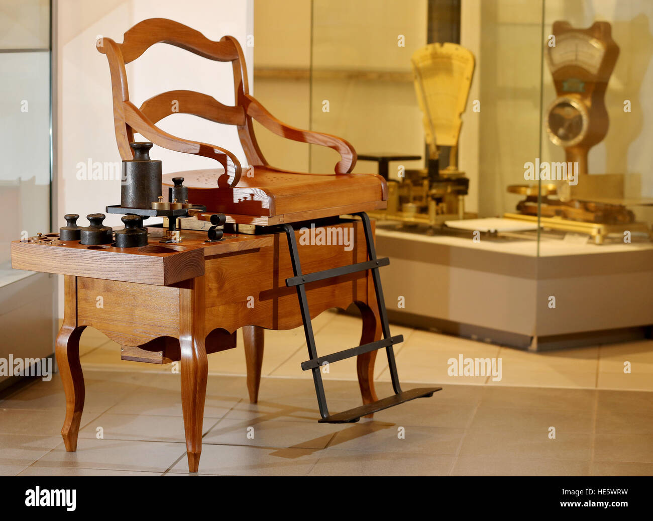 Oschatz, Germany. 15th Dec, 2016. A reproduction of historic chair ...