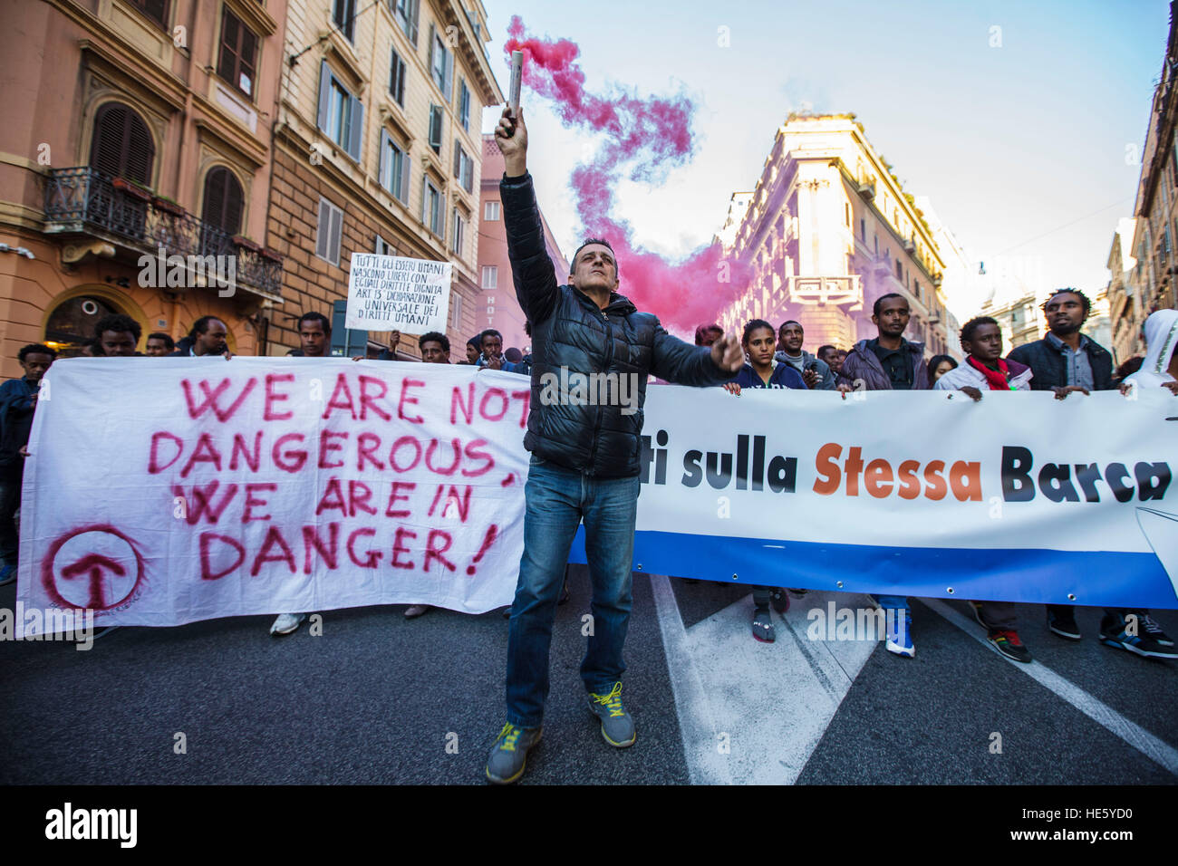 Migrants crisis in rome hi-res stock photography and images - Alamy