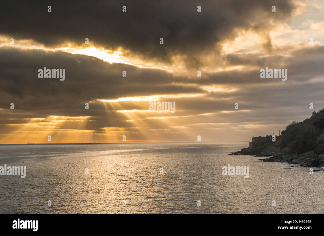 Penlee point, near Mousehole, Cornwall, UK. 18th December. UK Weather ...