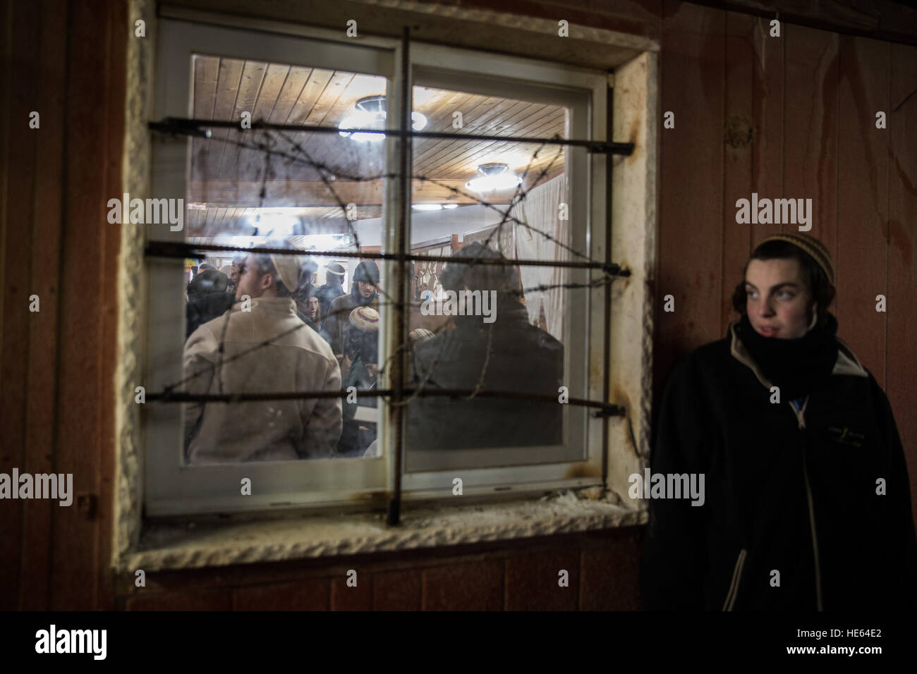 Amona. 18th Dec, 2016. Some Jewish boys are seen in Amona outpost in ...