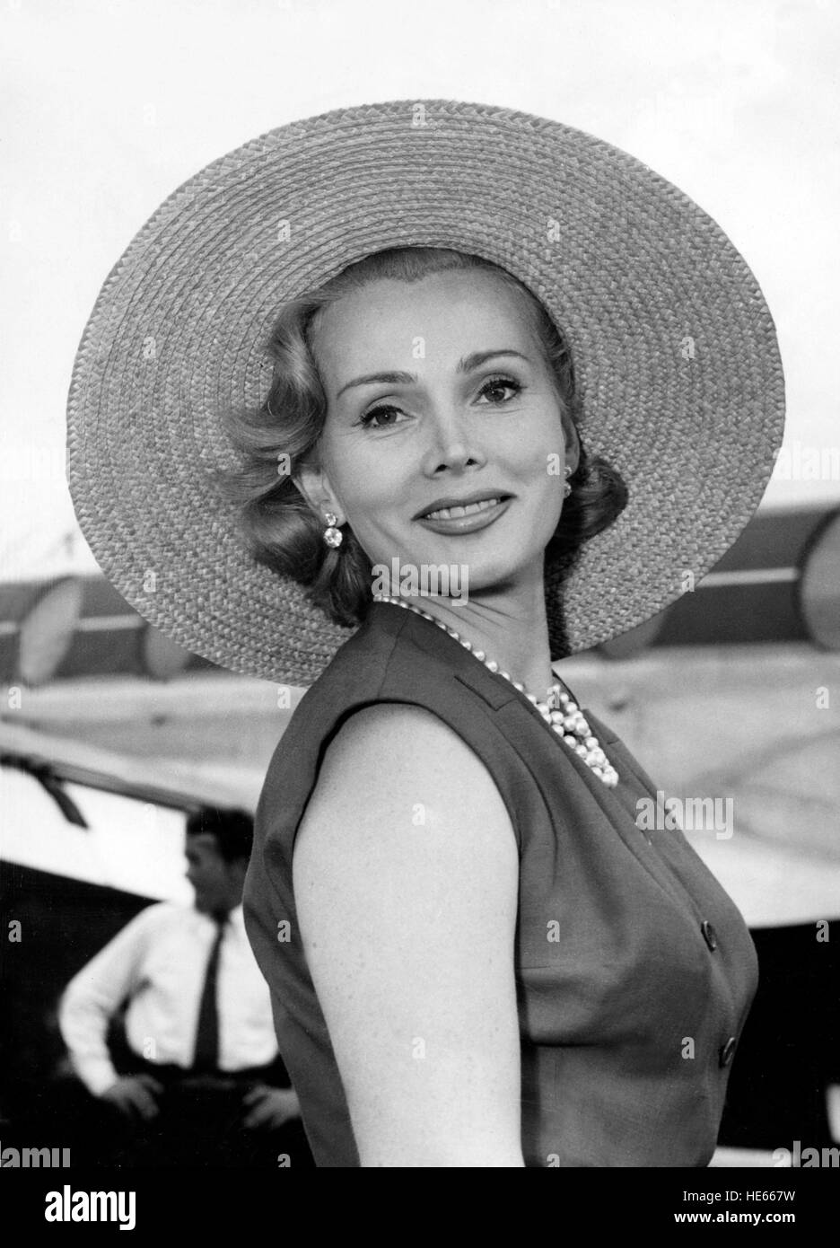 Film star zsa zsa gabor at her london hotel Black and White Stock ...
