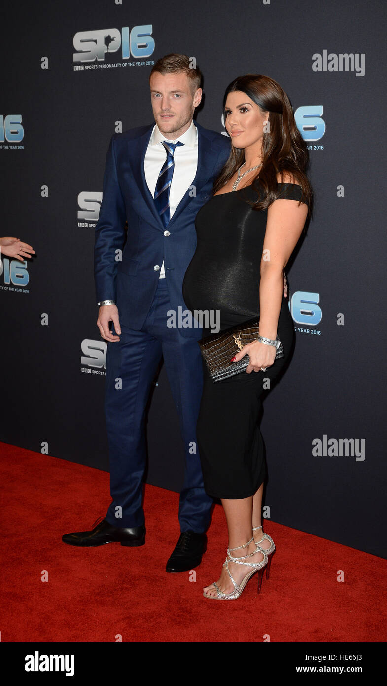 Birmingham, UK. 18th Dec, 2016. Jamie Vardy and wife Rebekah arrives at ...