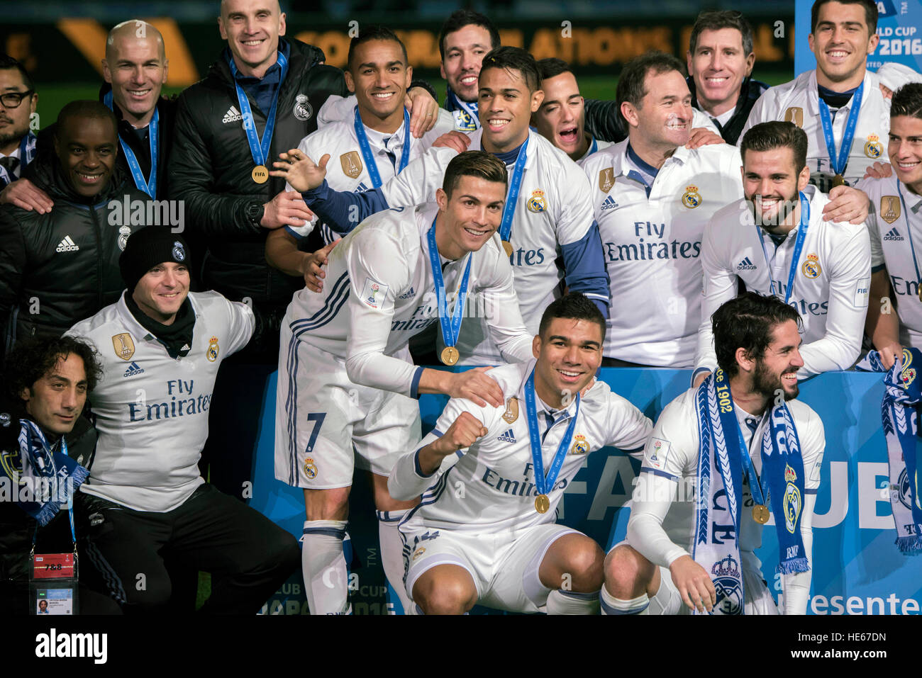 Kanagawa, Japan. 18th Dec, 2016. Real Madrid team group Football/Soccer ...