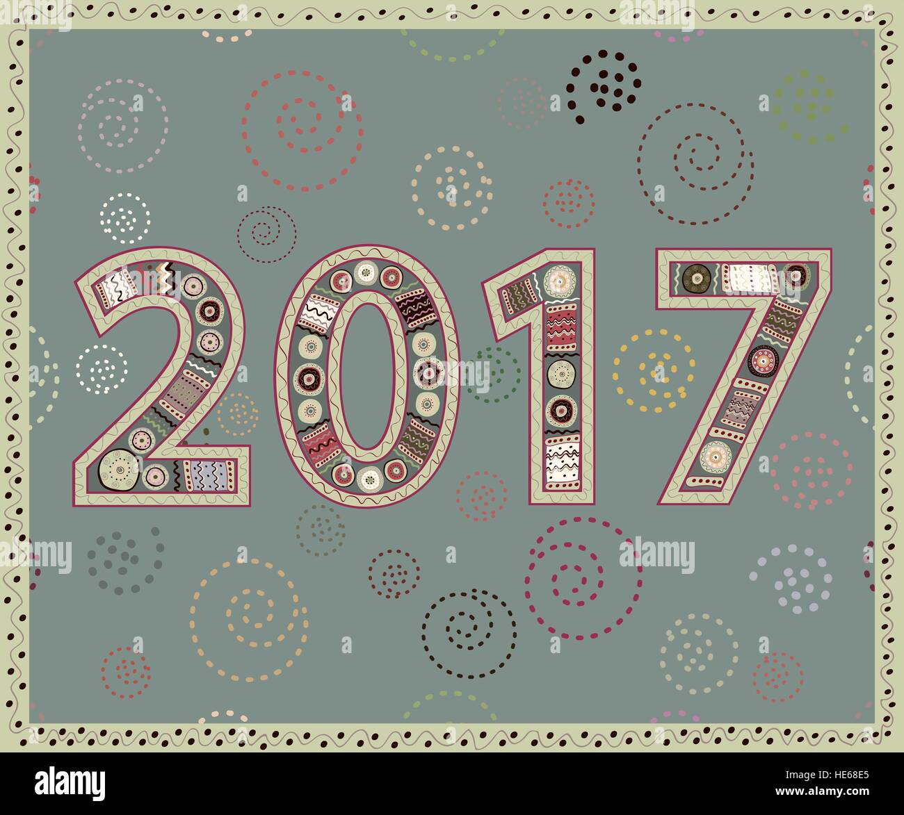 New year beautiful multi colored Stock Vector Images - Alamy