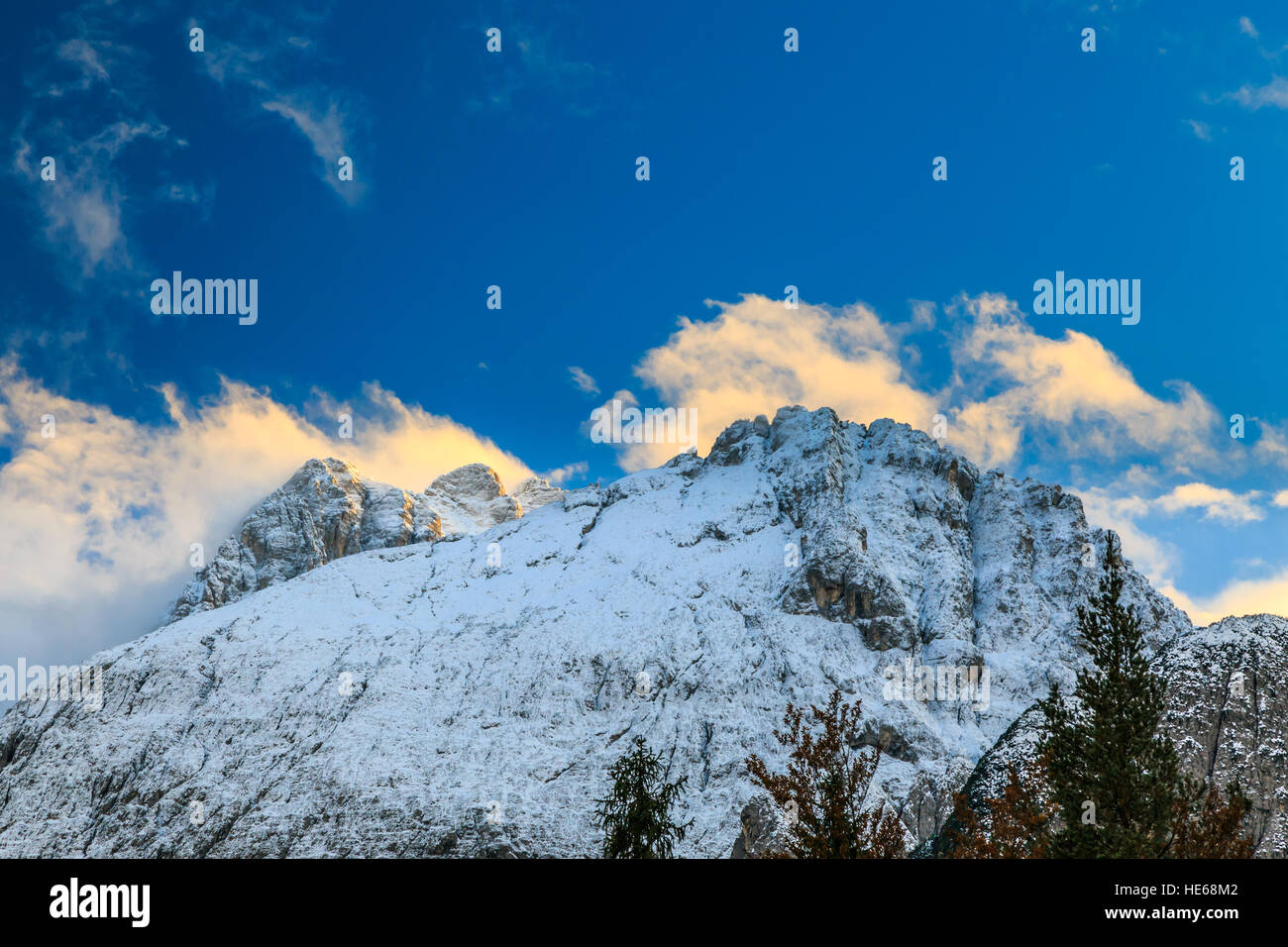 an autumn sunset in the italian alps Stock Photo - Alamy