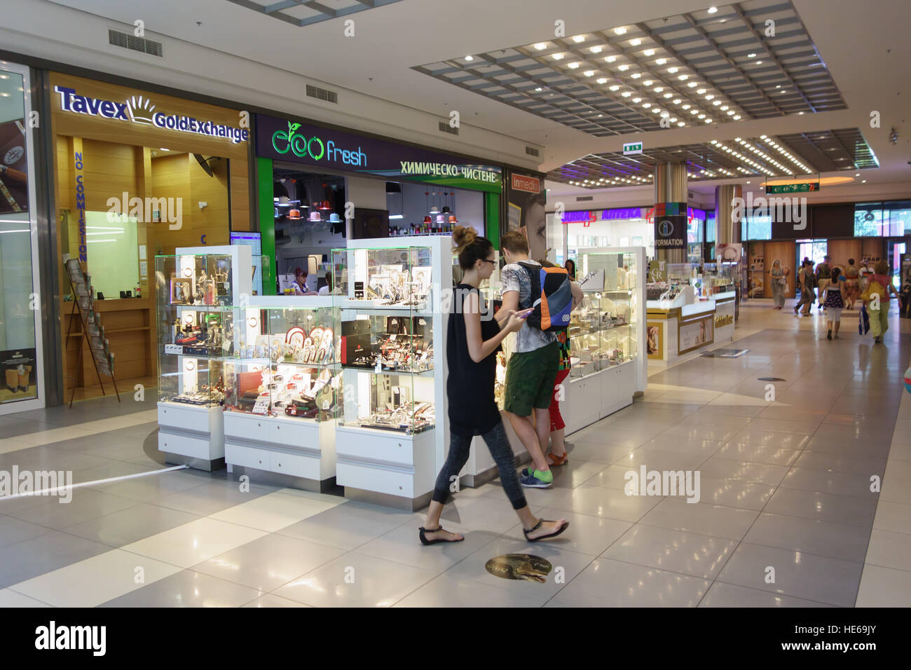 Burgas, Bulgaria - JUNE 23, 2016: Burgas Mall Galleria the largest ...
