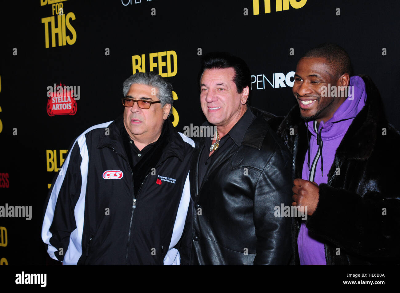 Vincent Pastore (left), Chuck Zito (centre) and Eric Kelly attending ...
