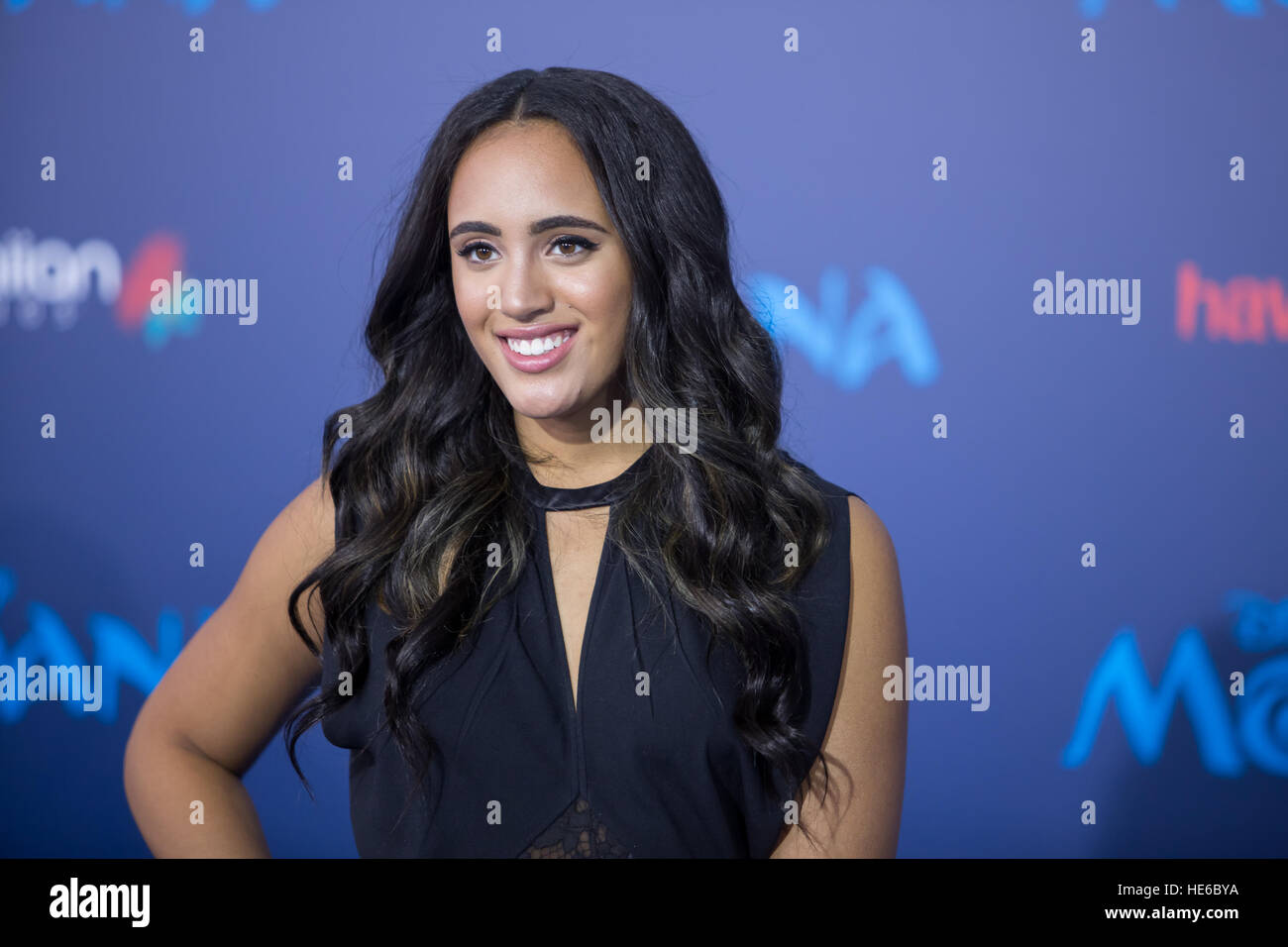 Simone Alexandra Johnson attending the premiere of Disney's 'Moana ...