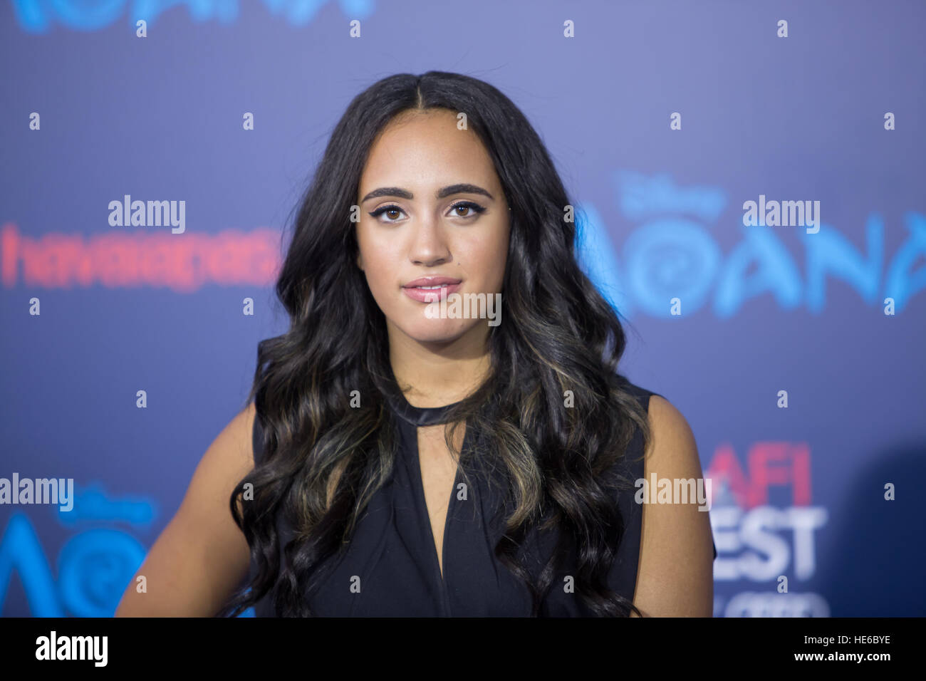 Simone Alexandra Johnson attending the premiere of Disney's 'Moana ...