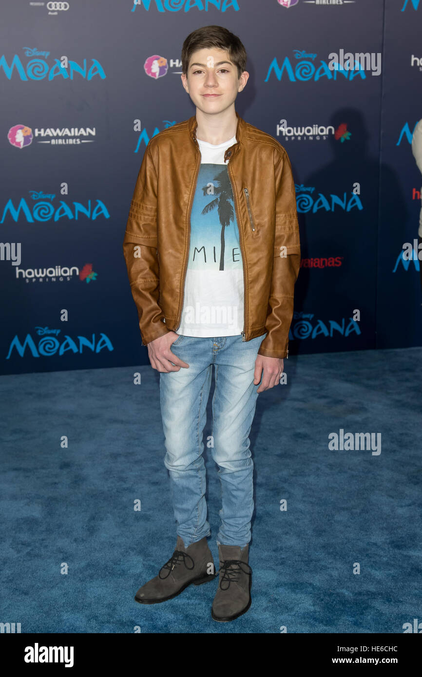Mason Cook attending the premiere of Disney's 'Moana,' during AFI FEST ...