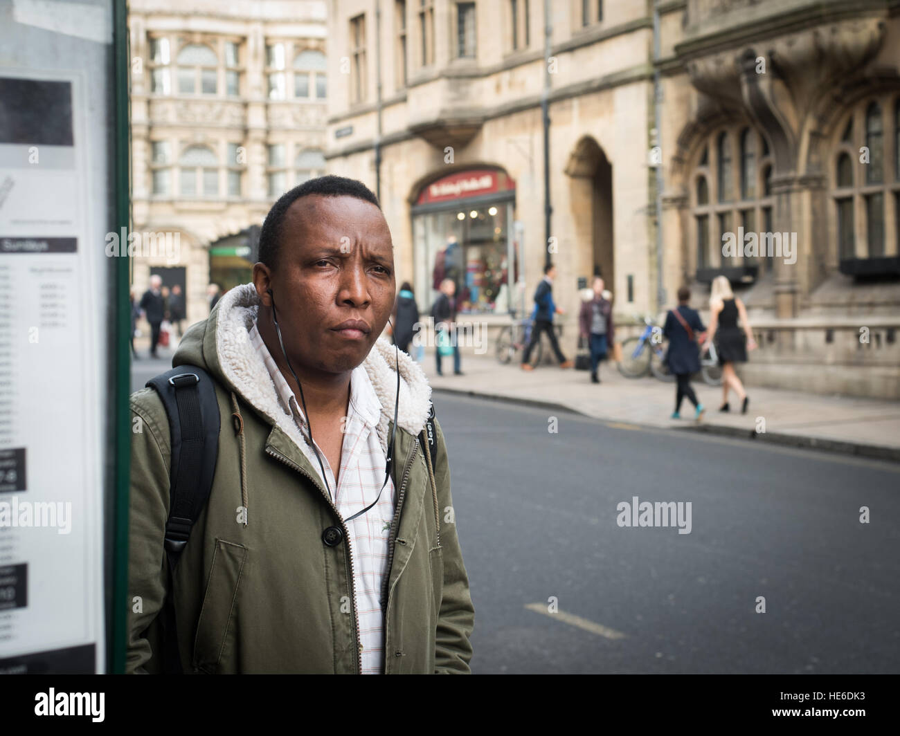 Man headphones public transport hi-res stock photography and images - Alamy