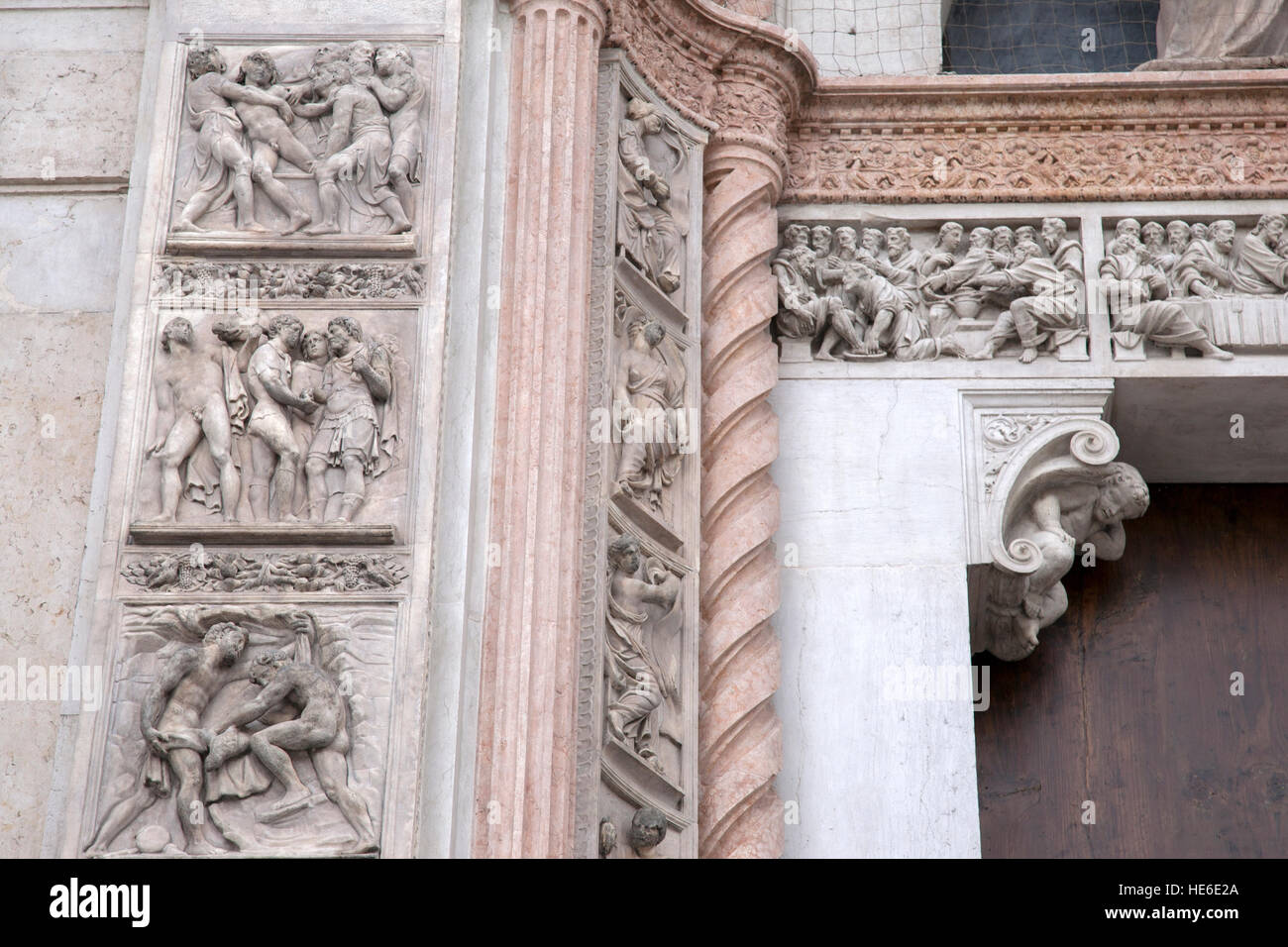 Cathedral Church Building Facade, Piazza Maggiore Square; Bologna ...