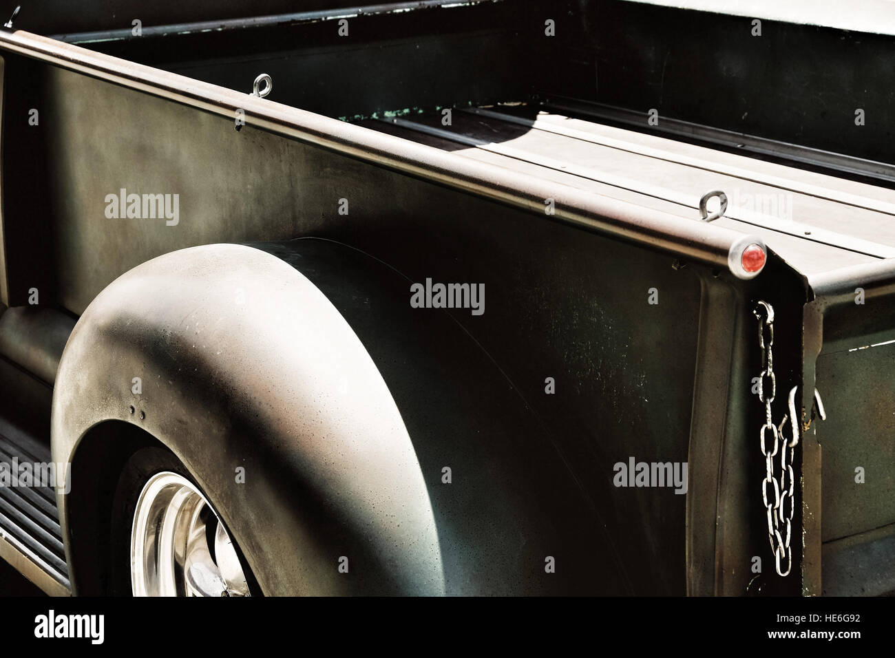 Vintage Pick-up Truck Side Rear View Wheel Stock Photo - Alamy