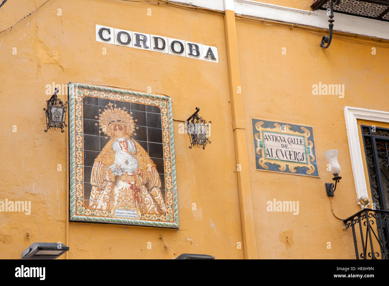 Seville sevilla ceramic tile sign hi-res stock photography and images ...