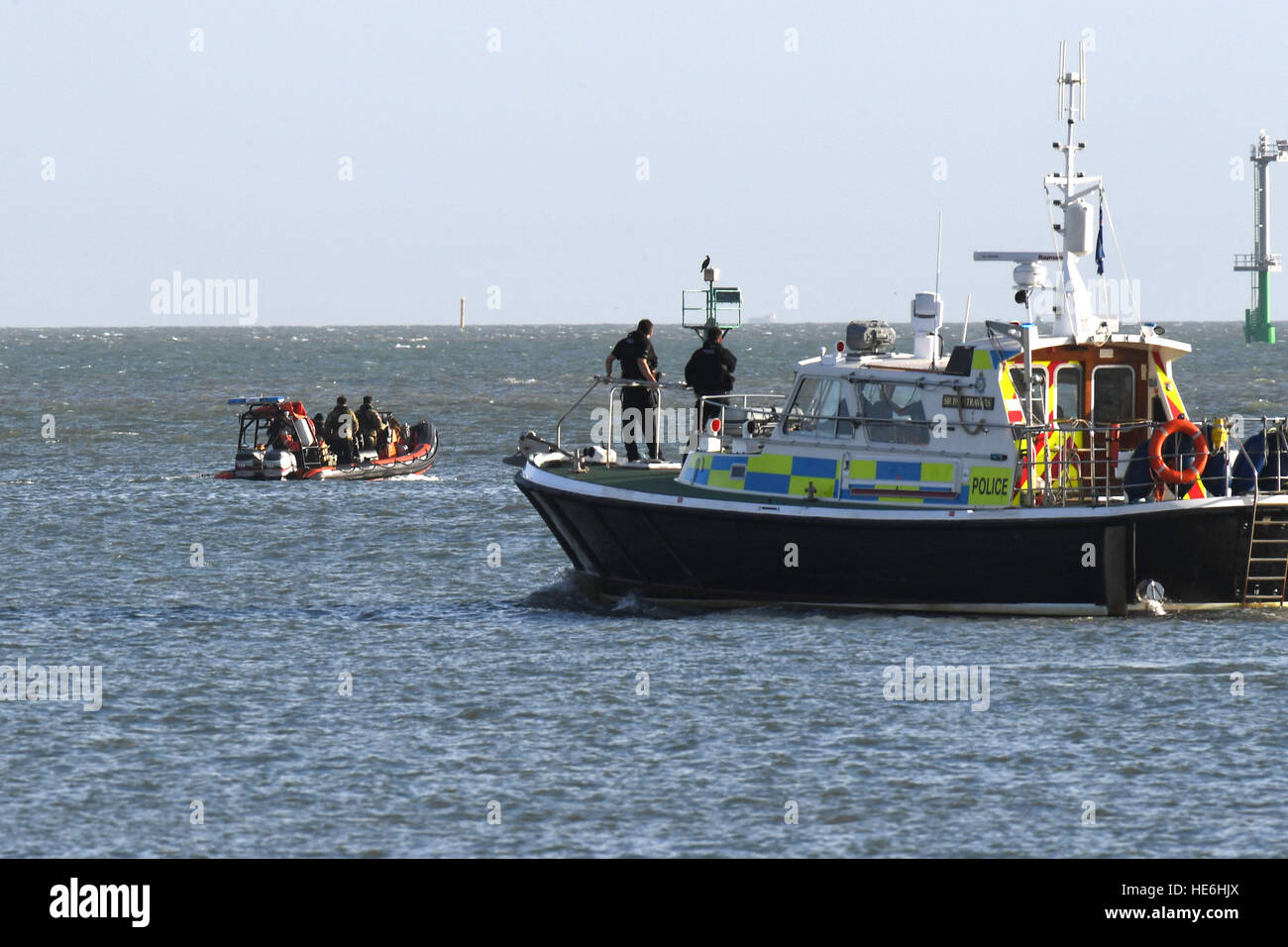Royal Navy bomb squad and divers tow out a 500lb German bomb from ...