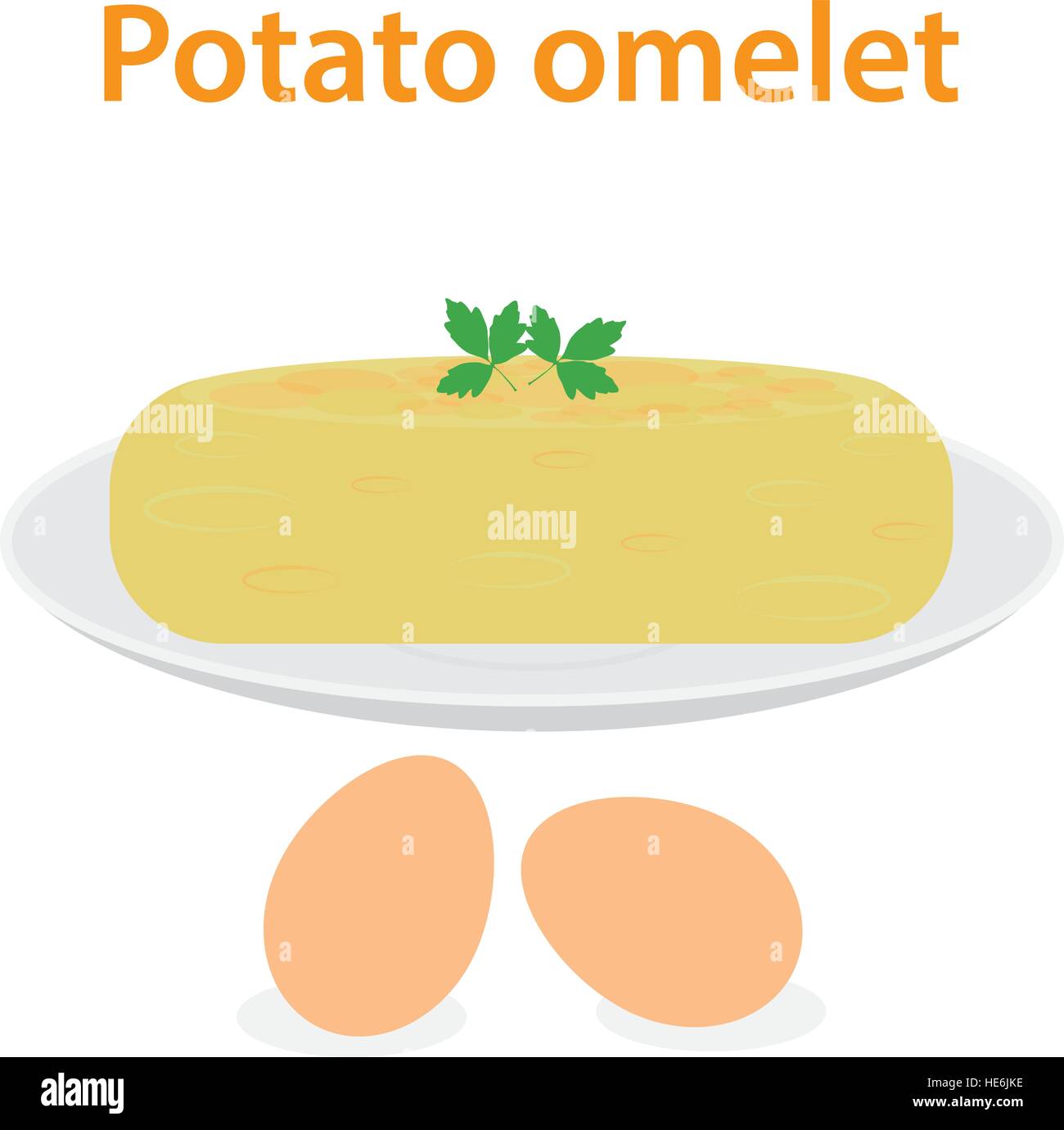 Potato tortilla Stock Vector Images - Alamy