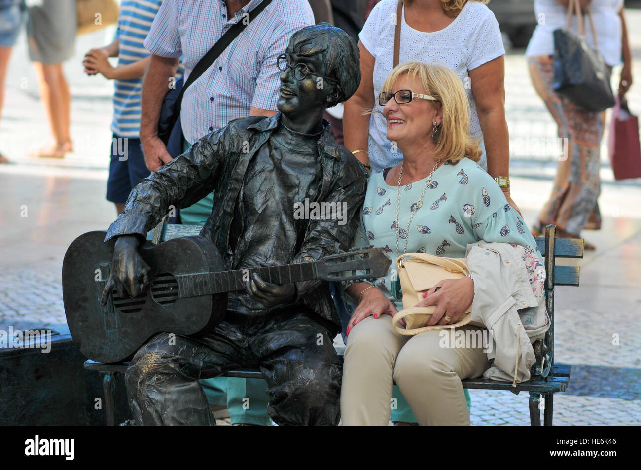 John lennon street artist Stock Photo - Alamy