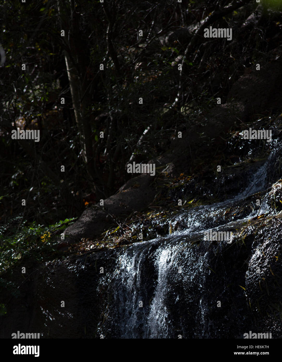 Small waterfall in nature Stock Photo - Alamy