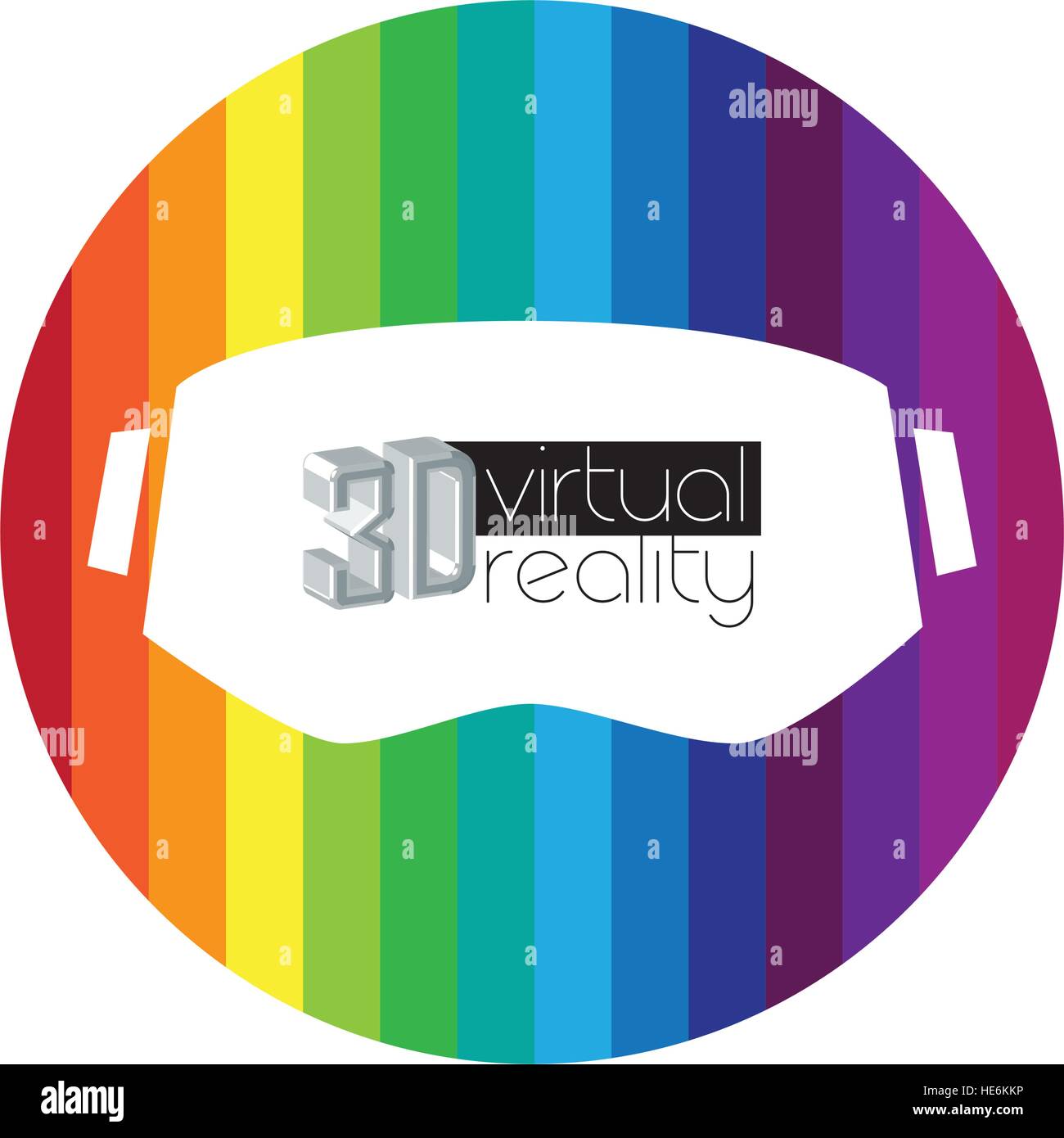 3D Virtual Reality Logo Concept Stock Vector Image & Art - Alamy