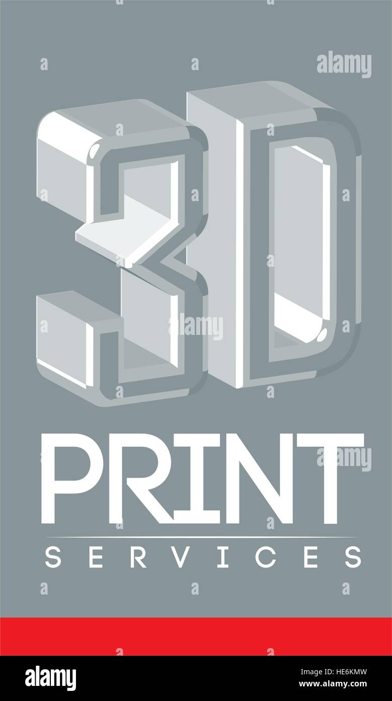 3D Print Service Logo Design Stock Vector Image & Art - Alamy