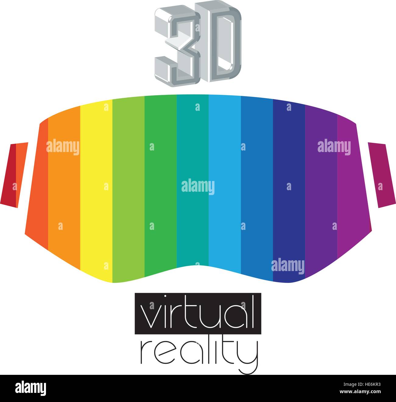 3D Virtual Reality Logo and Eyewear Concept Stock Vector Image & Art ...