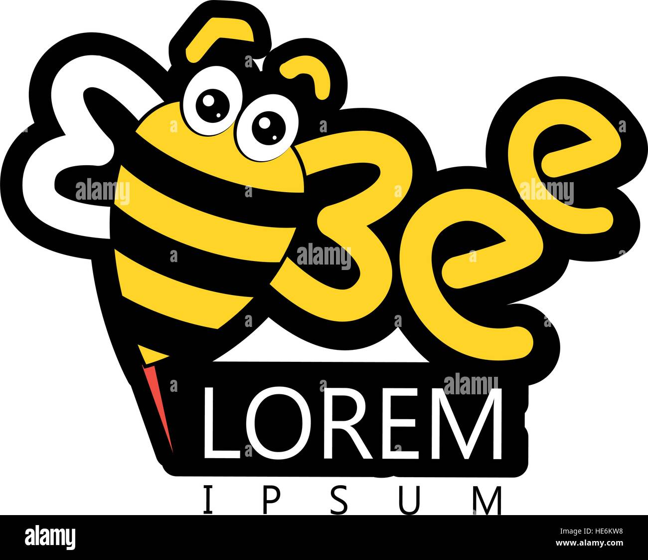 Abstract Bee Character Design Stock Vector Image & Art - Alamy