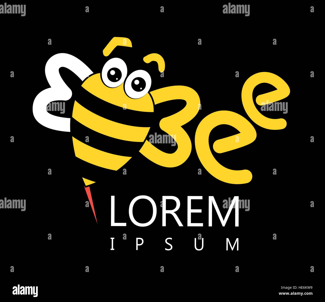 Abstract Bee Character Design Stock Vector Image & Art - Alamy