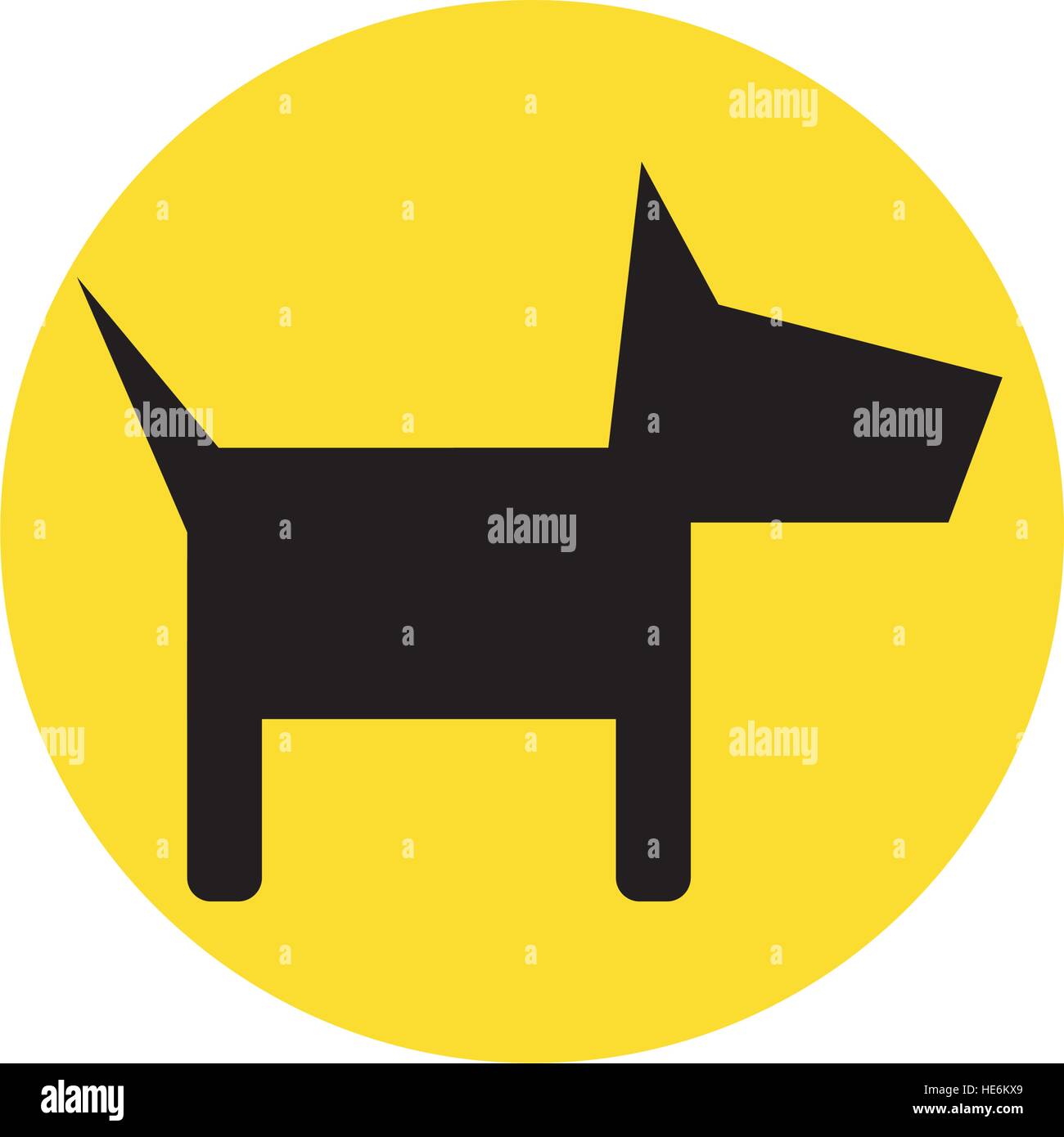 Cute black dog blank Stock Vector Images - Alamy