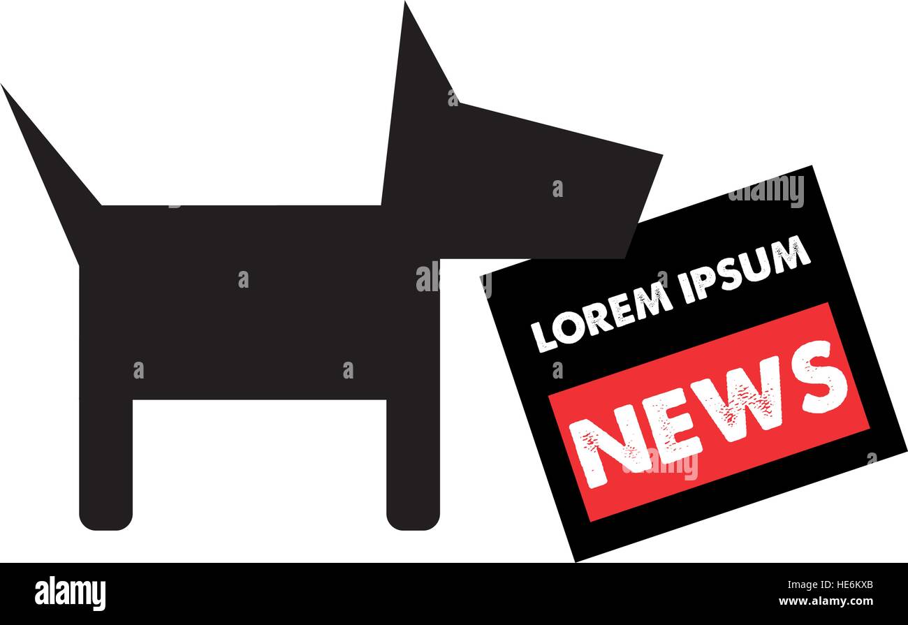 Dog and Newspaper Logo Concept, EPS 10 supported Stock Vector Image ...