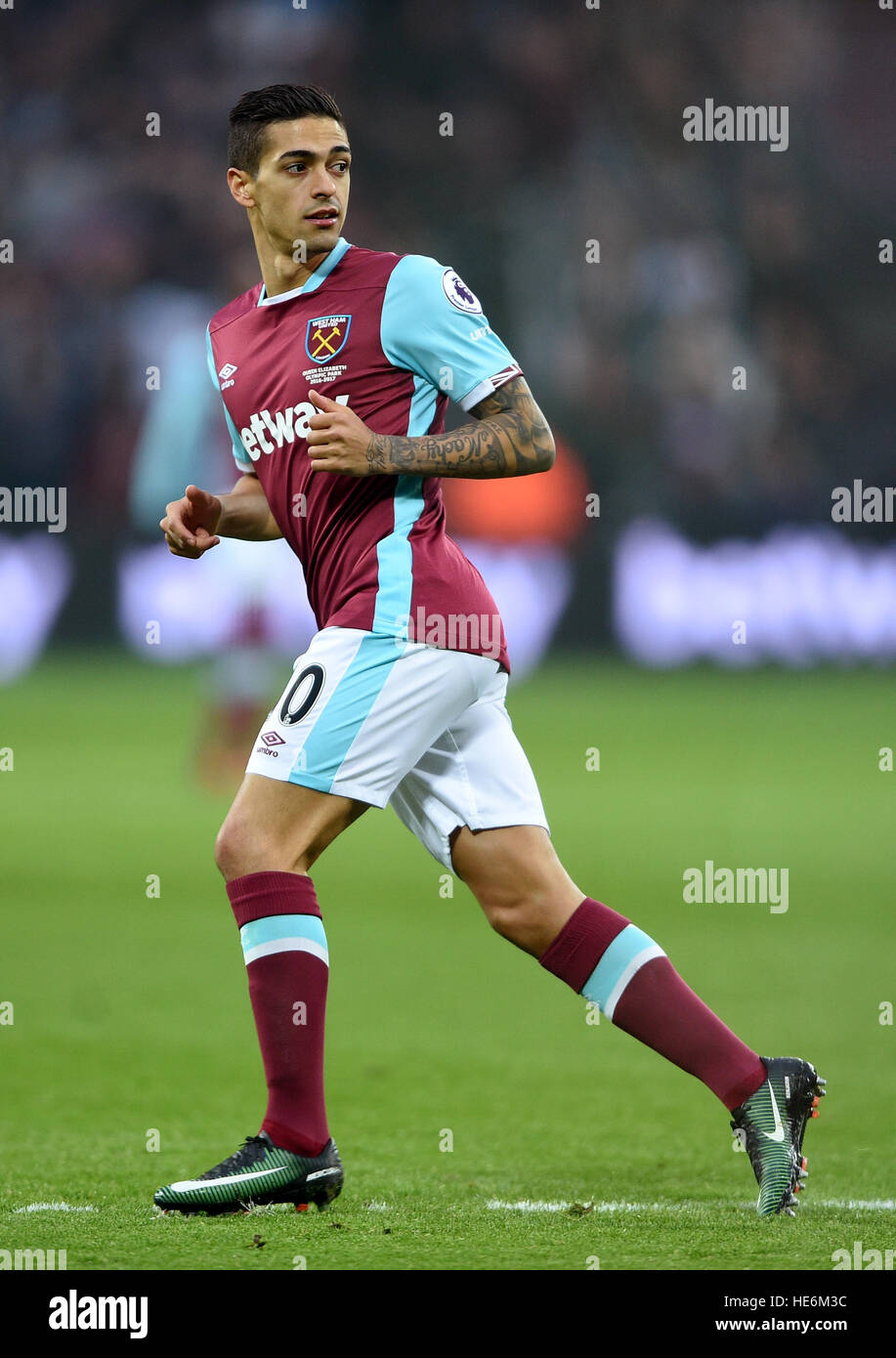 West Ham United's Manuel Lanzini during the Premier League match at ...