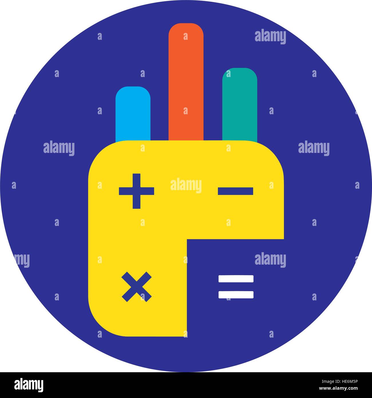 Chart and Abstract Calculator Design Stock Vector Image & Art - Alamy