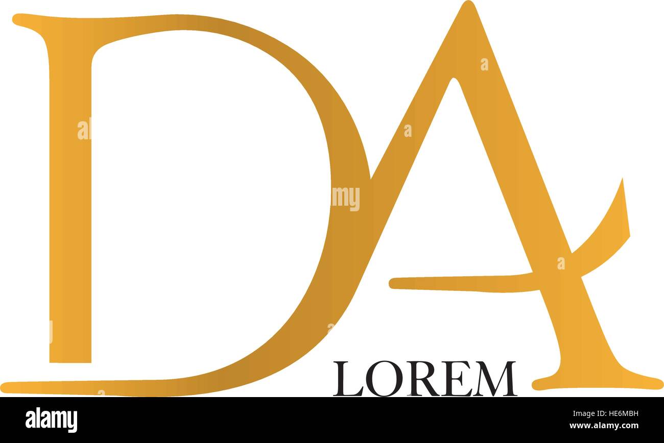 DA Logo Concept Design, EPS 8 supported Stock Vector Image & Art - Alamy