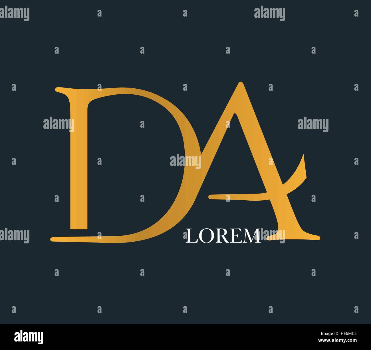 DA Logo Concept Design, EPS 8 supported Stock Vector Image & Art - Alamy