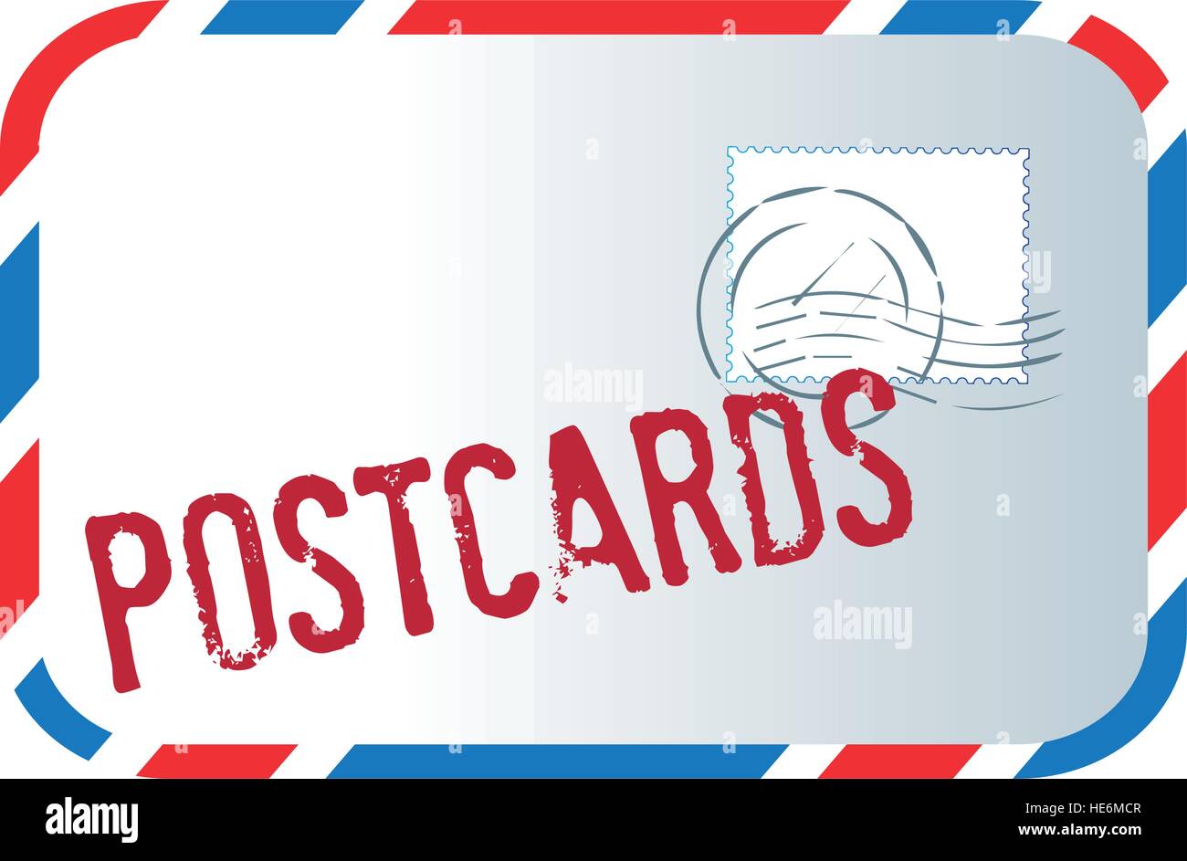 Postcard Text And Letter Design Stock Vector Image & Art - Alamy