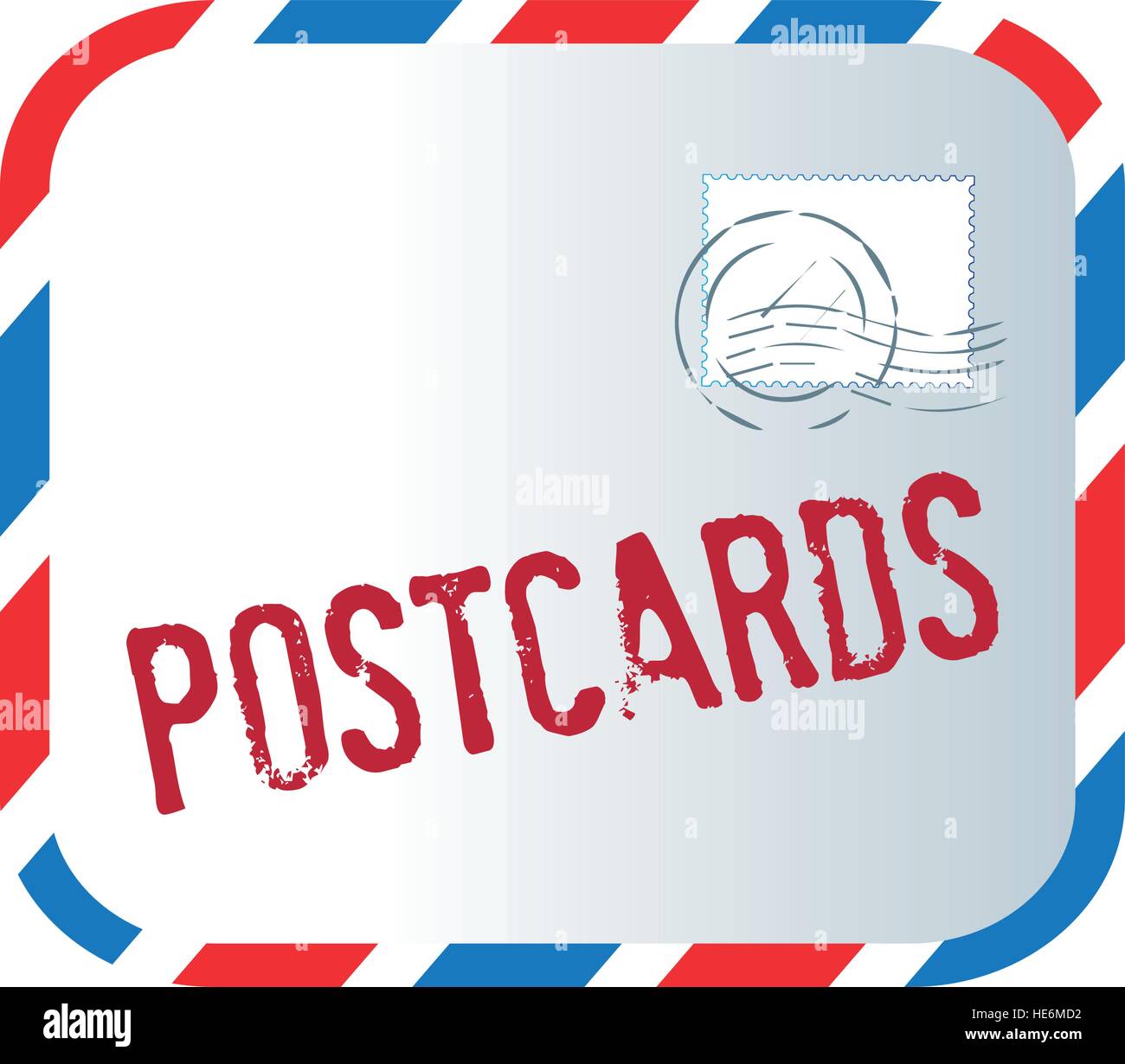Postcard Text And Letter Design Stock Vector Image & Art - Alamy