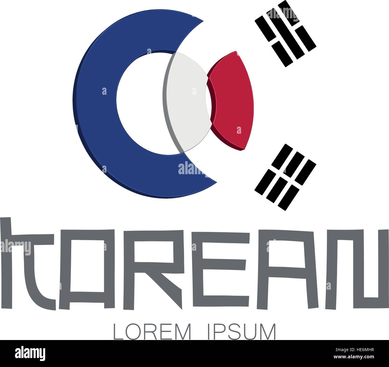 Korean Logo Concept Design, EPS 8 supported Stock Vector Image & Art ...