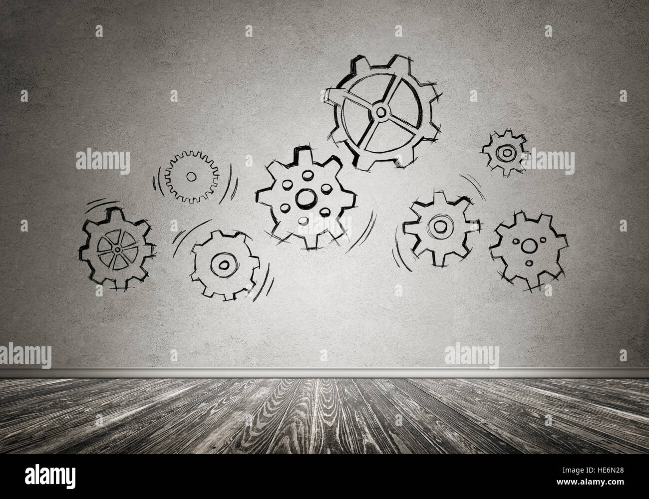 Gear mechanism as teamwork concept Stock Photo - Alamy