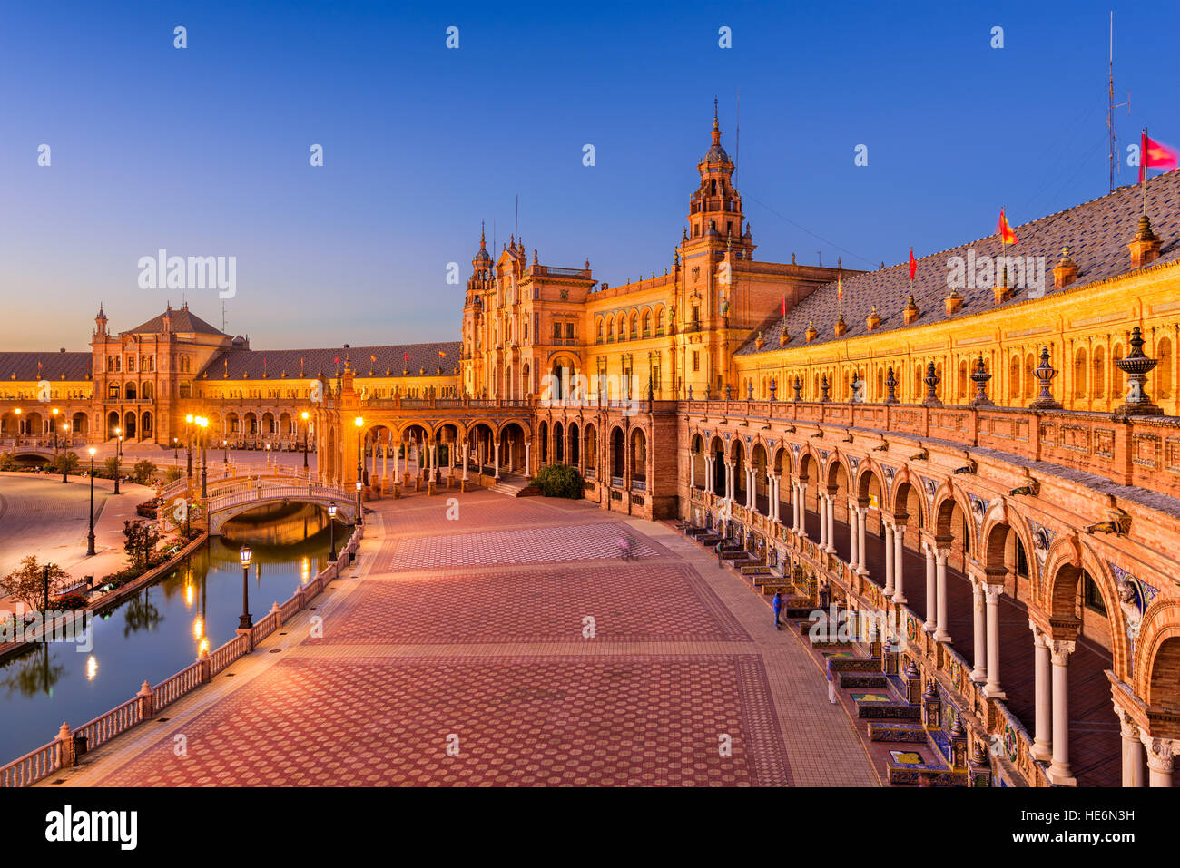 Seville, Spain at Spanish Square Stock Photo - Alamy