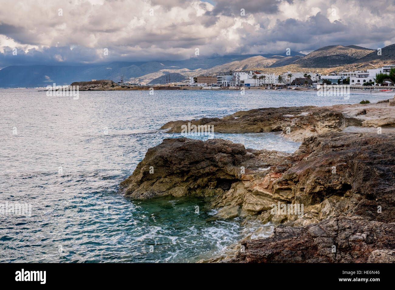 Rocks and Sea at Crete Beach in Summer Greece Europe Stock Photo - Alamy