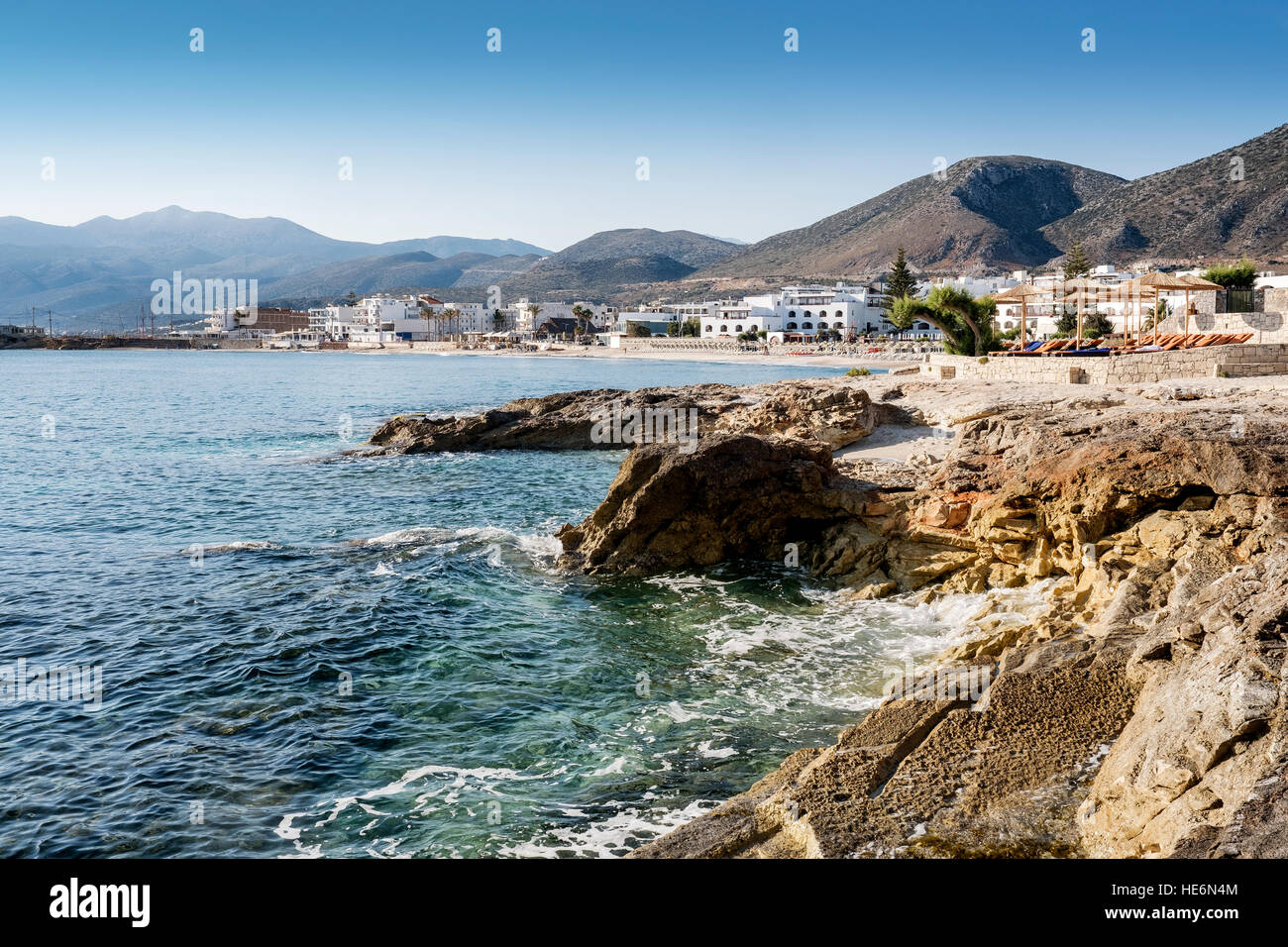 Rocks and Sea at Crete Beach in Summer Greece Europe Stock Photo - Alamy