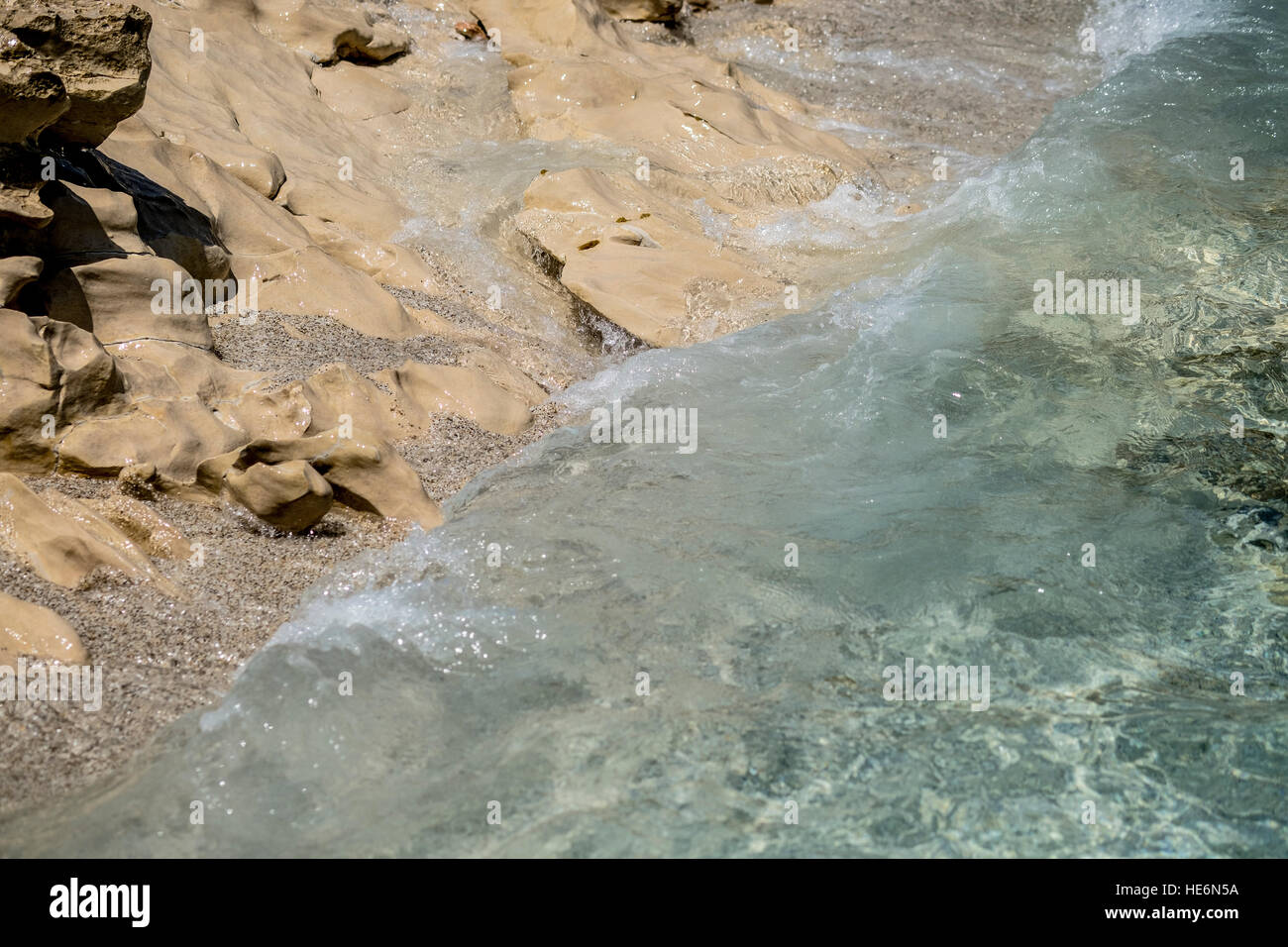 Rocks and Sea at Crete Beach in Summer Greece Europe Stock Photo - Alamy
