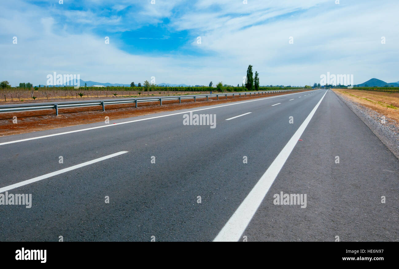 modern long new road straight Stock Photo - Alamy