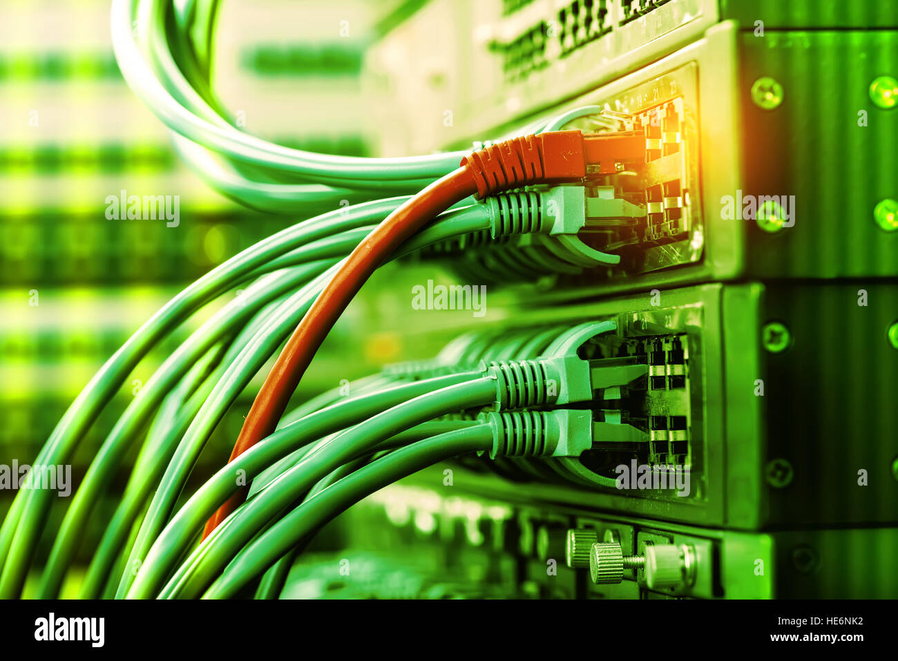 Network switch and ethernet cables,Data Center Concept Stock Photo - Alamy