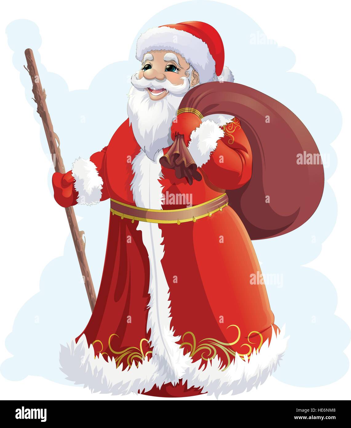 Santa Claus on a white background Stock Vector Image & Art - Alamy
