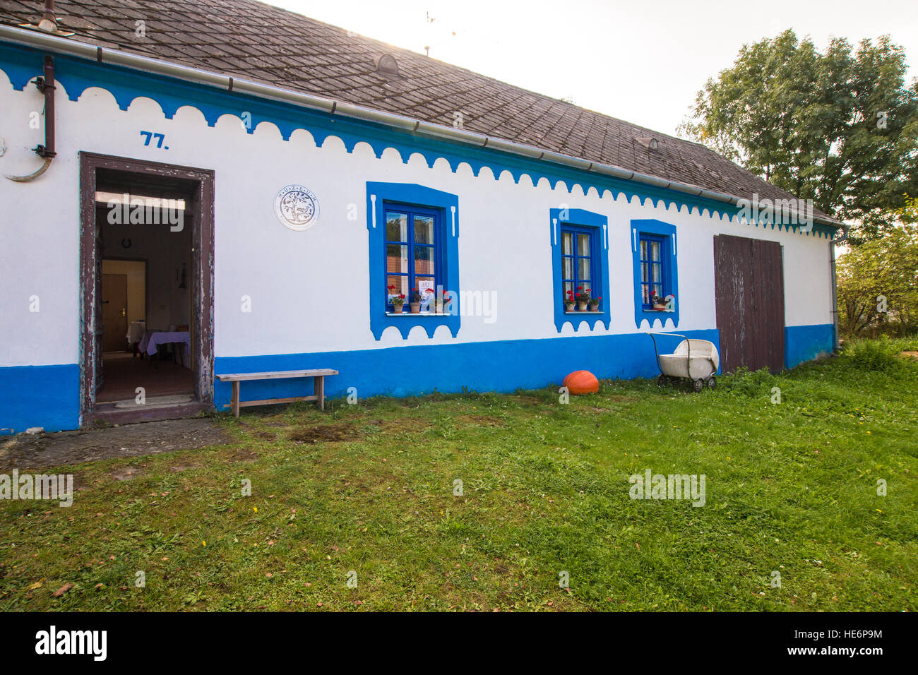 Traditional Czech village house Stock Photo - Alamy