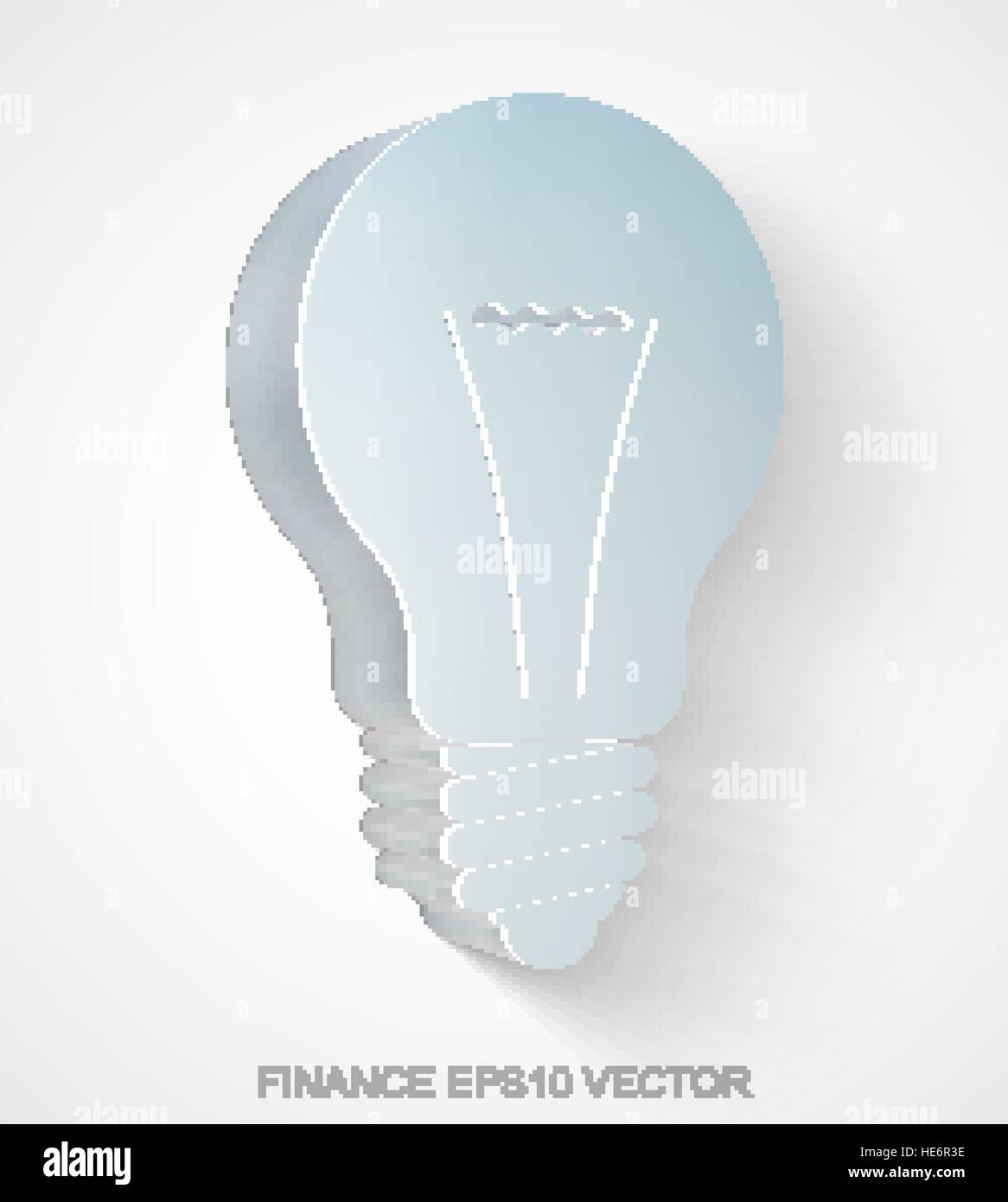 Business icon: extruded Metallic Light Bulb with transparent shadow ...