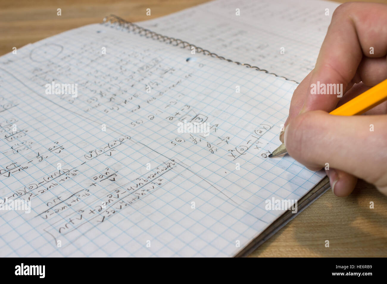 Math Homework Sheet High Resolution Stock Photography and Images - Alamy