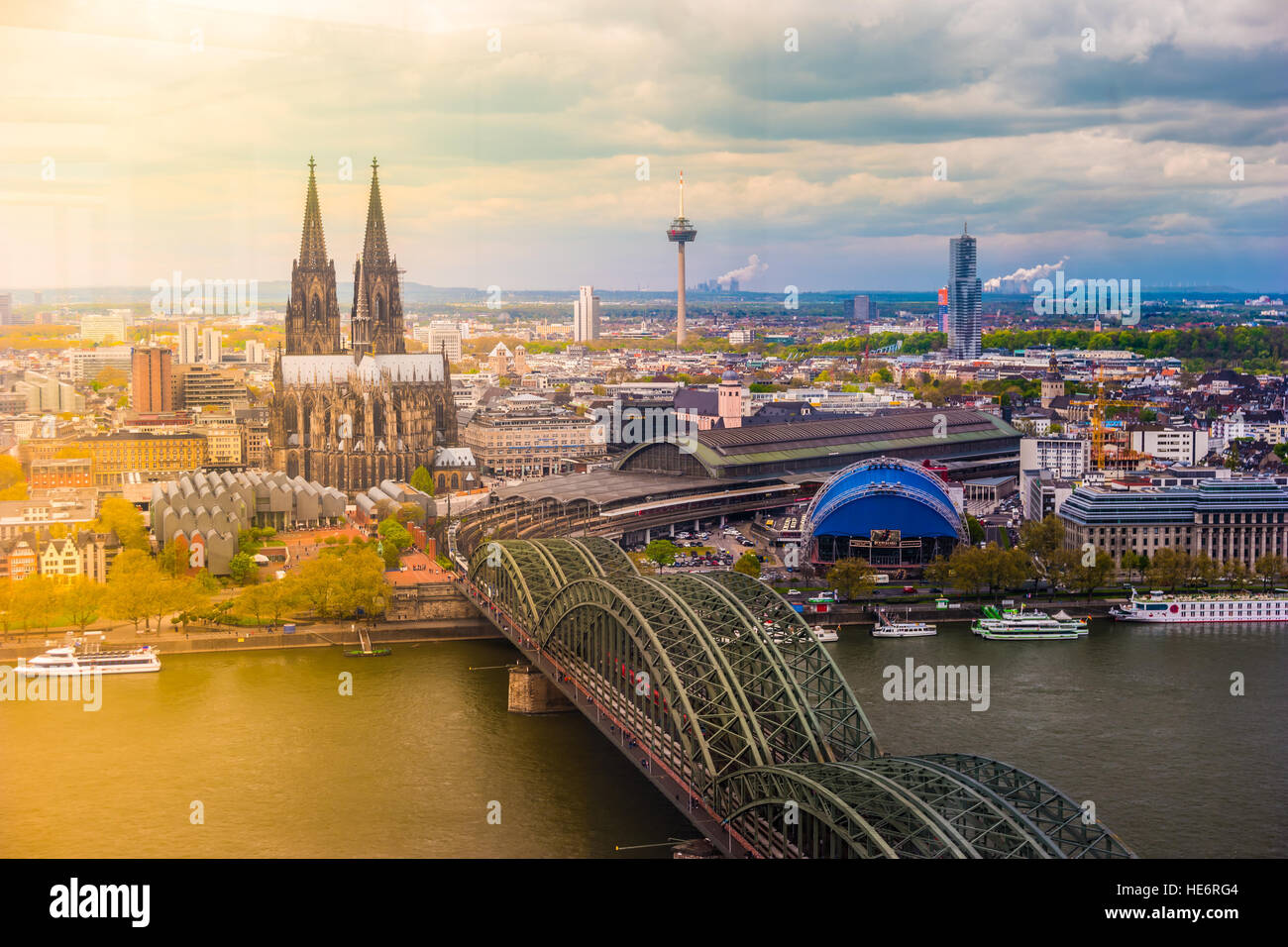 Aerial view of Cologne, Germany Stock Photo - Alamy