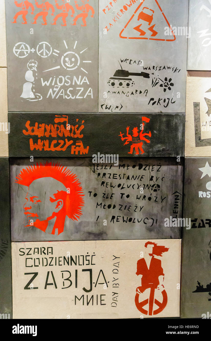 Protest posters in the European Solidarity Centre, Gdansk Stock Photo ...