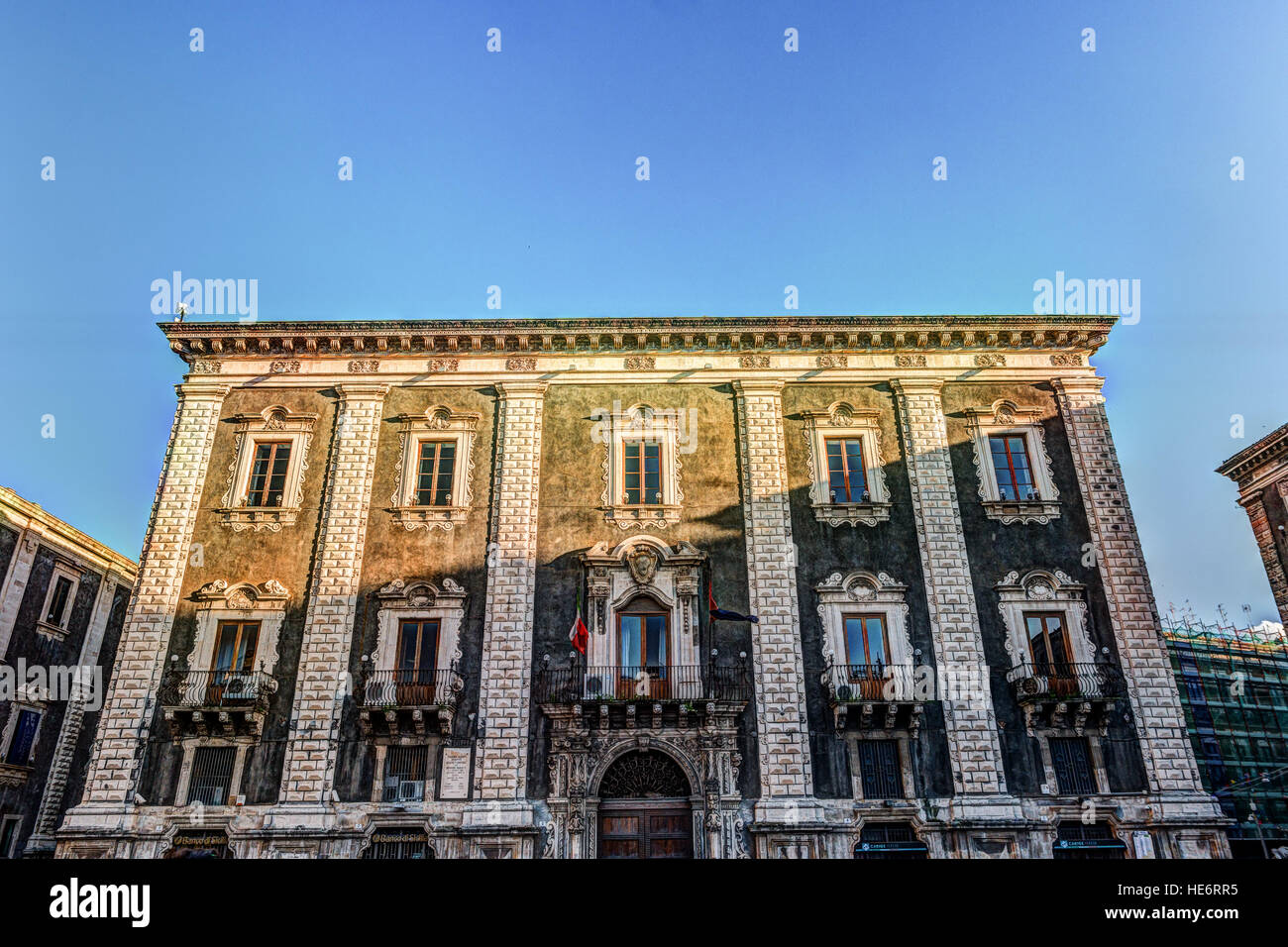 Piazza Duomo with Town Hall in Catania in Sicily, Italy Stock Photo - Alamy